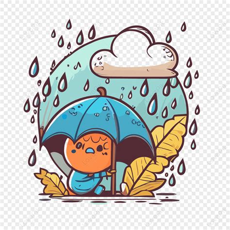 비가 오는 날씨 벡터클립 아트만화상표 Png 일러스트 무료 다운로드 Lovepik