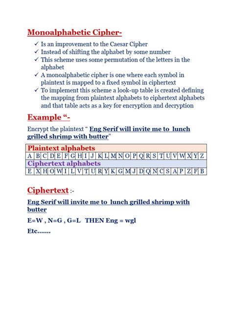 Monoalphabetic Cipher Pdf