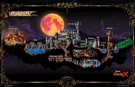 Castlevania Map Castlevania Dracula Castle Castlevania World Map