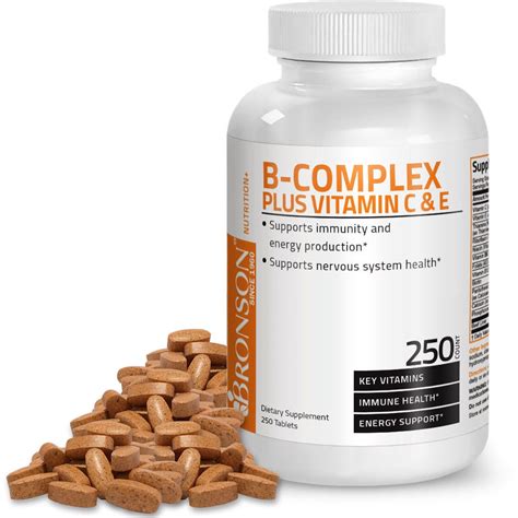 Vitamin B Complex With Vitamins C And E 250 Tablets Vitamins