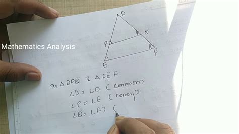 Class 10 Maths Theorem 6 4 Proof Chapter 6 Triangles Sss Criteria Youtube