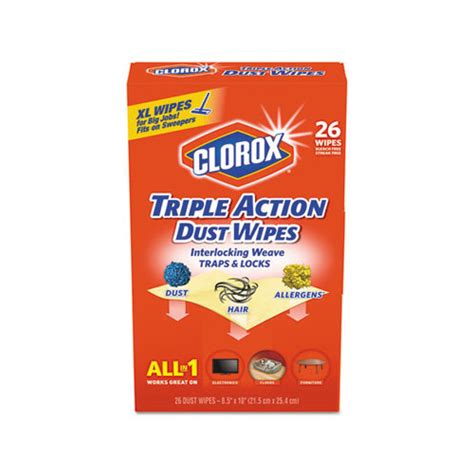 Clorox Triple Action Dust Wipes Clo31311