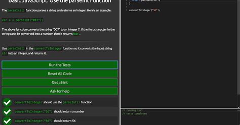 Just A Few Things Use The Parseint Function