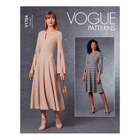 Vogue V1724 Misses Princess Seam Dress Pattern 16 24