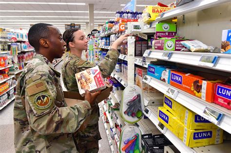 Airmen Volunteers Restock Commissary Shelves Hill Air Force Base