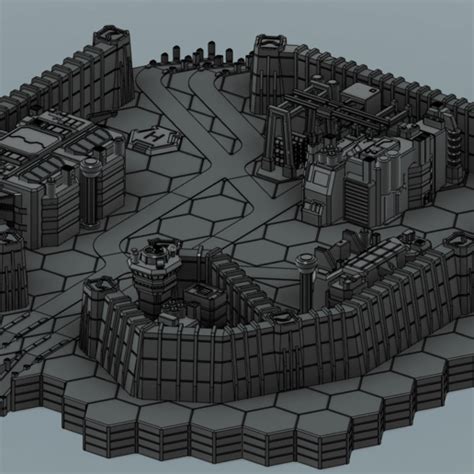 Download 3d Printing Templates Battletech Forward Base Hex Friendly