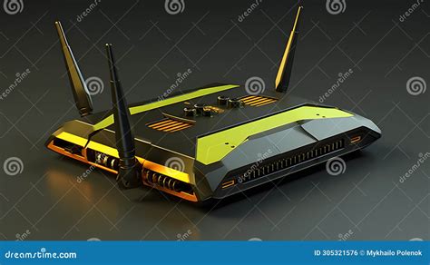 Modern Wi Fi Router Neural Network AI Generated Stock Photo Image Of Wall Support 305321576