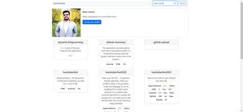 github thee moon github summary this application provides github