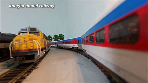 무궁화호 열차를 타고 창문 밖으로 머리를 내밀어 보듯이 느껴보는 모형기차 기차영상 Kangho 철도모형 Youtube