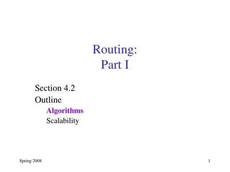PPT Routing Part I PowerPoint Presentation Free Download ID