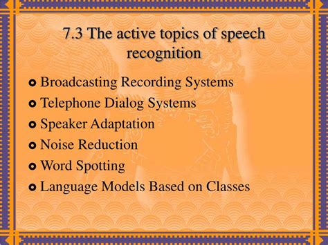 PPT Chapter Speech Recognition Framework PowerPoint Presentation Free Download ID