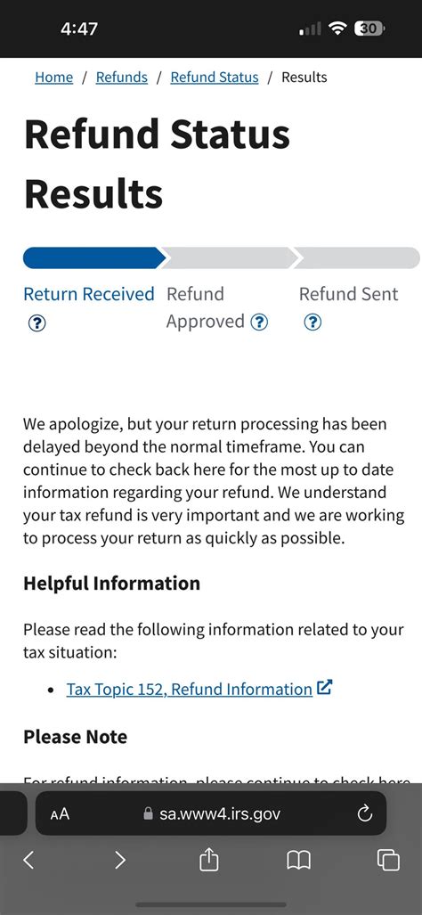 We Apologize But Your Return Processing Has Been Delayed Beyond The