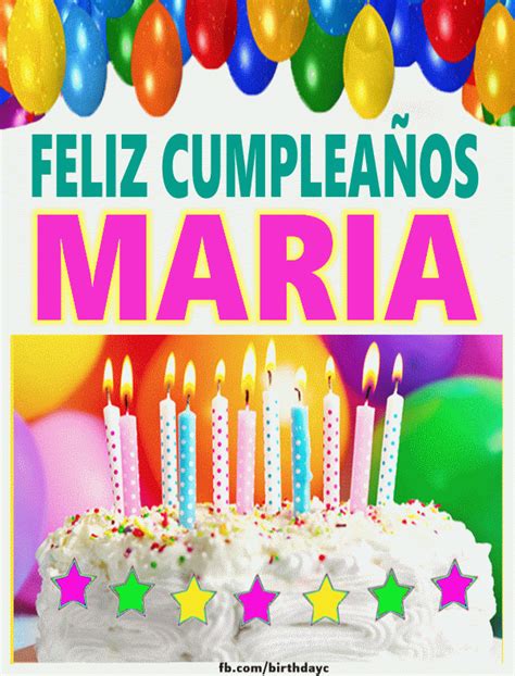 Feliz Cumpleaños Maria Imágenes  Hbday Art Es