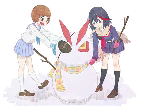 Matoi Ryuuko Senketsu And Mankanshoku Mako Kill La Kill Drawn By O