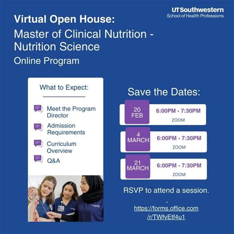 Virtual Open House Utsw Master Of Clinical Nutrition Nutrition Science Online Program Ut