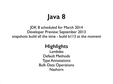 Wjax 2013 Java8 Tooling In Eclipse Ppt Free Download