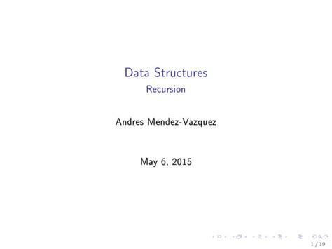 Preparation Data Structures 02 Recursion Pdf