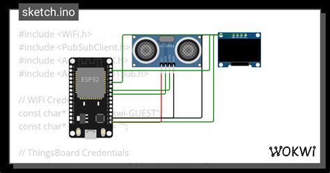 Sistem Monitoring Jarak Wokwi Esp32 Stm32 Arduino Simulator