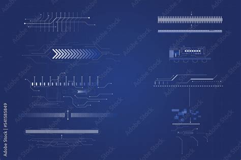 Statistics Data Information Infographic Big Collection Hud Gui Elements For Vr Ui Design