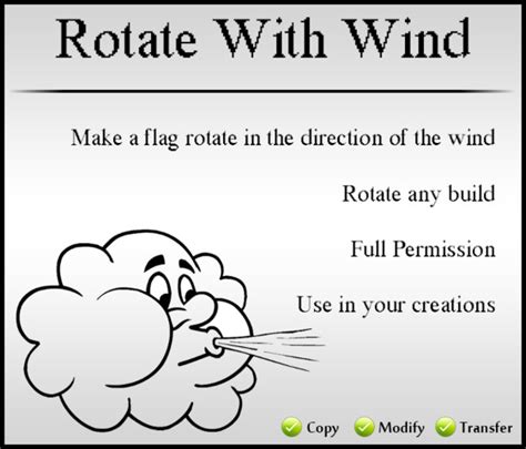 Second Life Marketplace Rotate With Wind Script