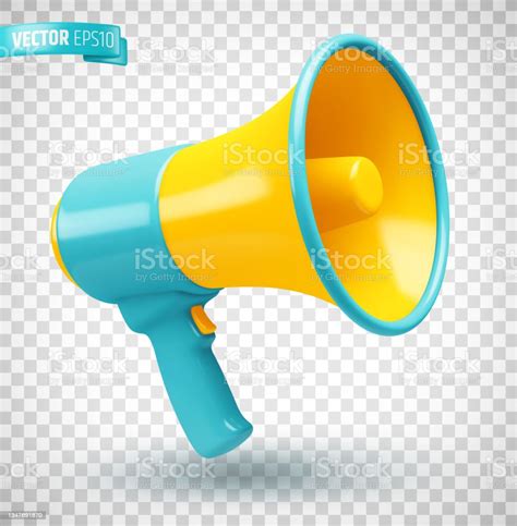 Vector Realistic Megaphone Stok Vektör Sanatı And Megafon‘nin Daha Fazla