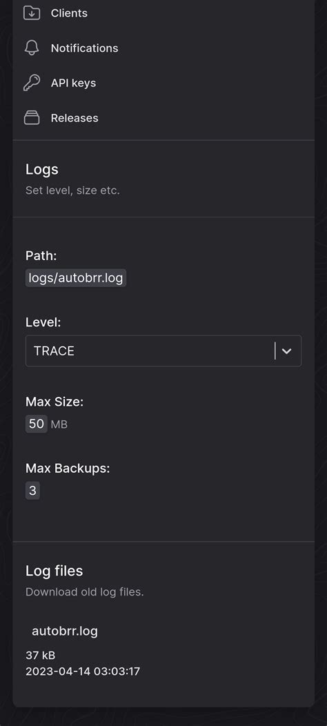 BUG Web Ui Logs Download Button Doesn T Show On Mobile Device Issue 835 Autobrr Autobrr