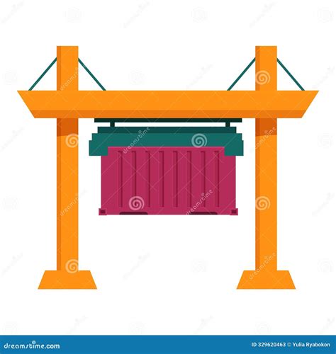 Crane Lifting Container Logo Delivery Service Logo Shipping Logo