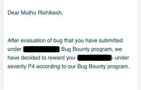 Muthu Rishikesh S On Linkedin Bugbounty Bbp Responsibledisclosure Bughunting Cybersecurity