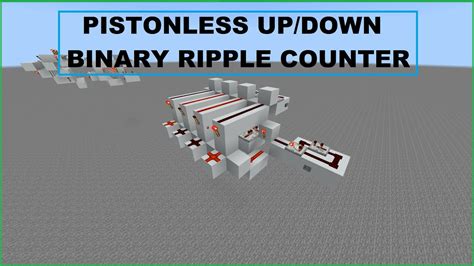 Pistonless Up And Down Binary Ripple Counters Minecraft Javabedrock