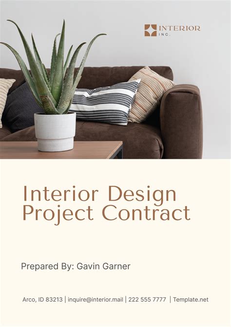 Free Interior Design Project Contract Template To Edit Online