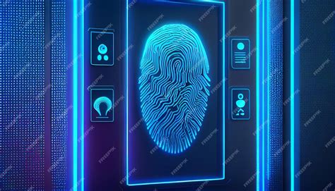 Premium Photo Fingerprint Security Access With Biometrics Identification Generative Ai