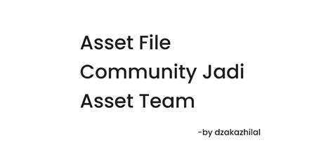 Asset File Community Jadi Asset Team Figma