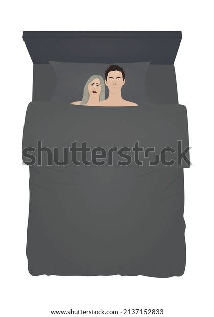 Man Woman Bed Vector Stock Vector Royalty Free 2137152833 Shutterstock