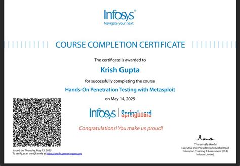 Cybersecurity Penetrationtesting Ethicalhacking Metasploit… Krish Gupta