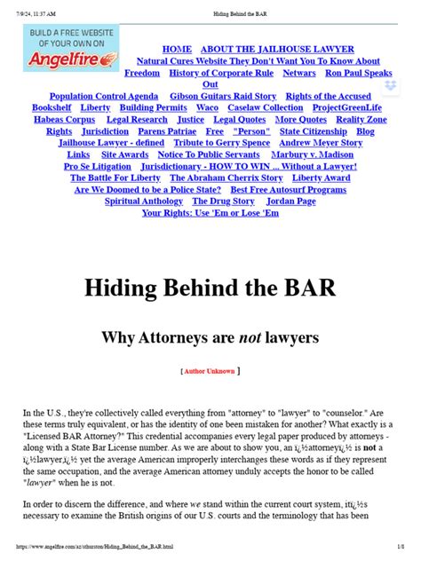 Hiding Behind The Bar Pdf Lawyer Leasehold Estate