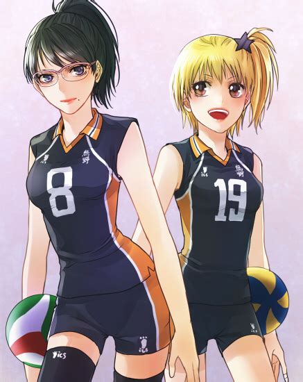 Shimizu Kiyoko And Yachi Hitoka Haikyuu Drawn By Kanameyura Danbooru