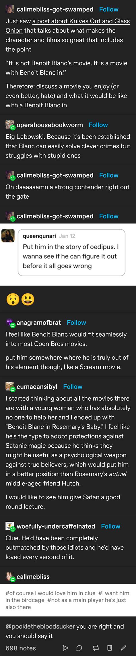 Movies With Benoit Blanc In It Rcuratedtumblr