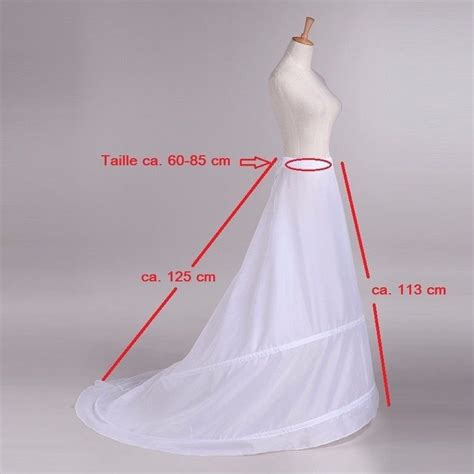 Train Hoop Skirt 2 Rings White Wedding Dress Under Grandado