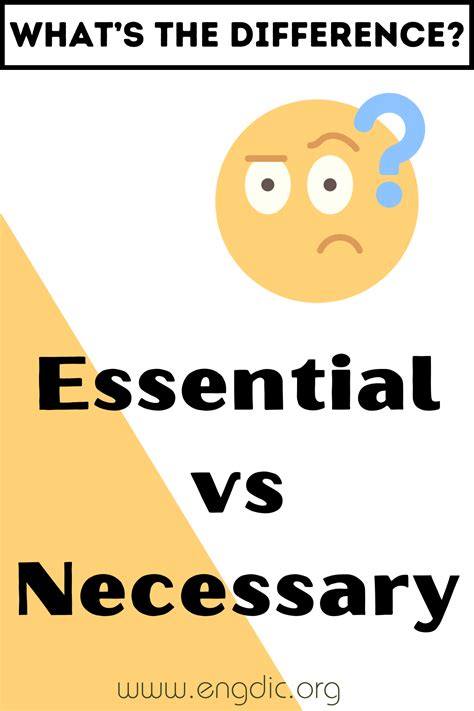 Essential Vs Necessary What S The Difference EngDic