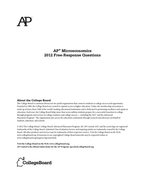 Ap12 Frq Microeconomics 2 Download Free Pdf Elasticity Economics Advanced Placement