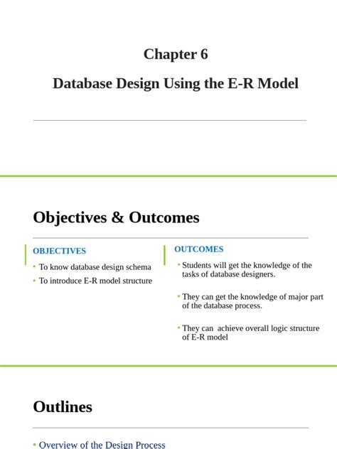 2124 Database Design Using The E R Model Chapter 6 Lecture Pdf
