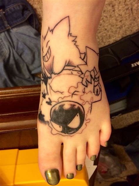New Foot Tattoo Pokemon Haunter Gangar Ghastly Session One Pokemon
