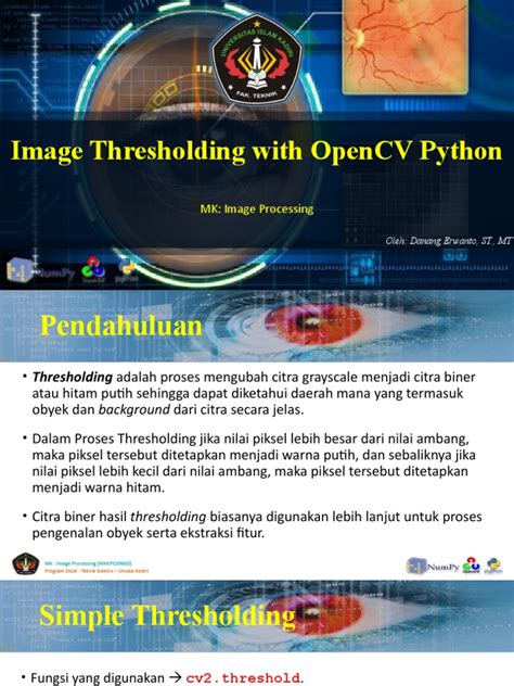 06 Image Thresholding With Opencv Python Pdf