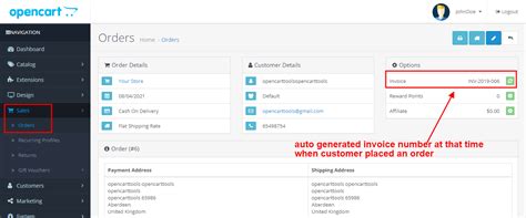 opencart auto generate invoice number