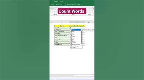 Count Words In Cell Excel Exceltricks Exceltips Viral Viralvideos Viralshort Viralshorts