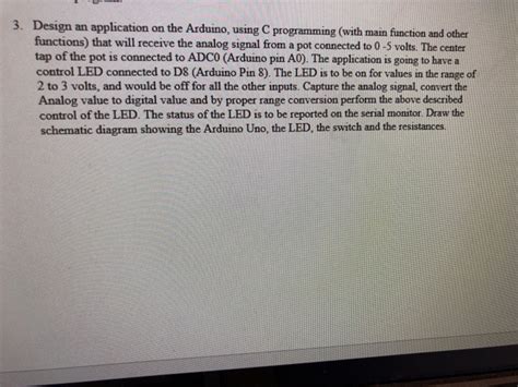 3 design an application on the arduino using c