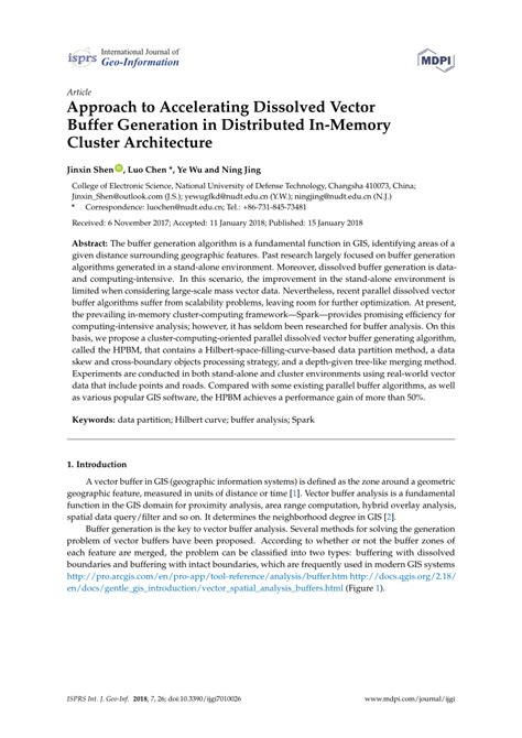 Pdf Approach To Accelerating Dissolved Vector Buffer Generation In
