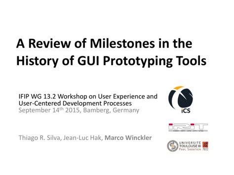 PPT A Review Of Milestones In The History Of GUI Prototyping Tools