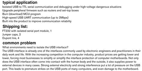 Ft232 Isolated Serial Port Module Usb To Ttl Usb To Serial Port Magnet Insightfpv