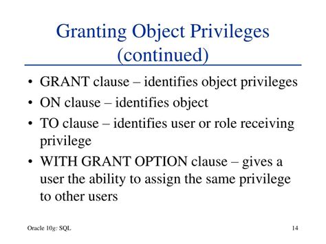Ppt Chapter 7 User Creation And Management Oracle 10 G Sql Powerpoint Presentation Id3147947